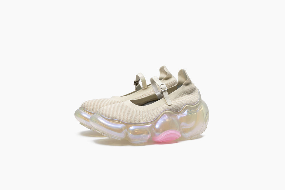 MOOPIE KNIT PUMPS - CREAM / AURORA (ムーピー ニットパンプス クリーム / オーロラ)｜grounds公式通販
