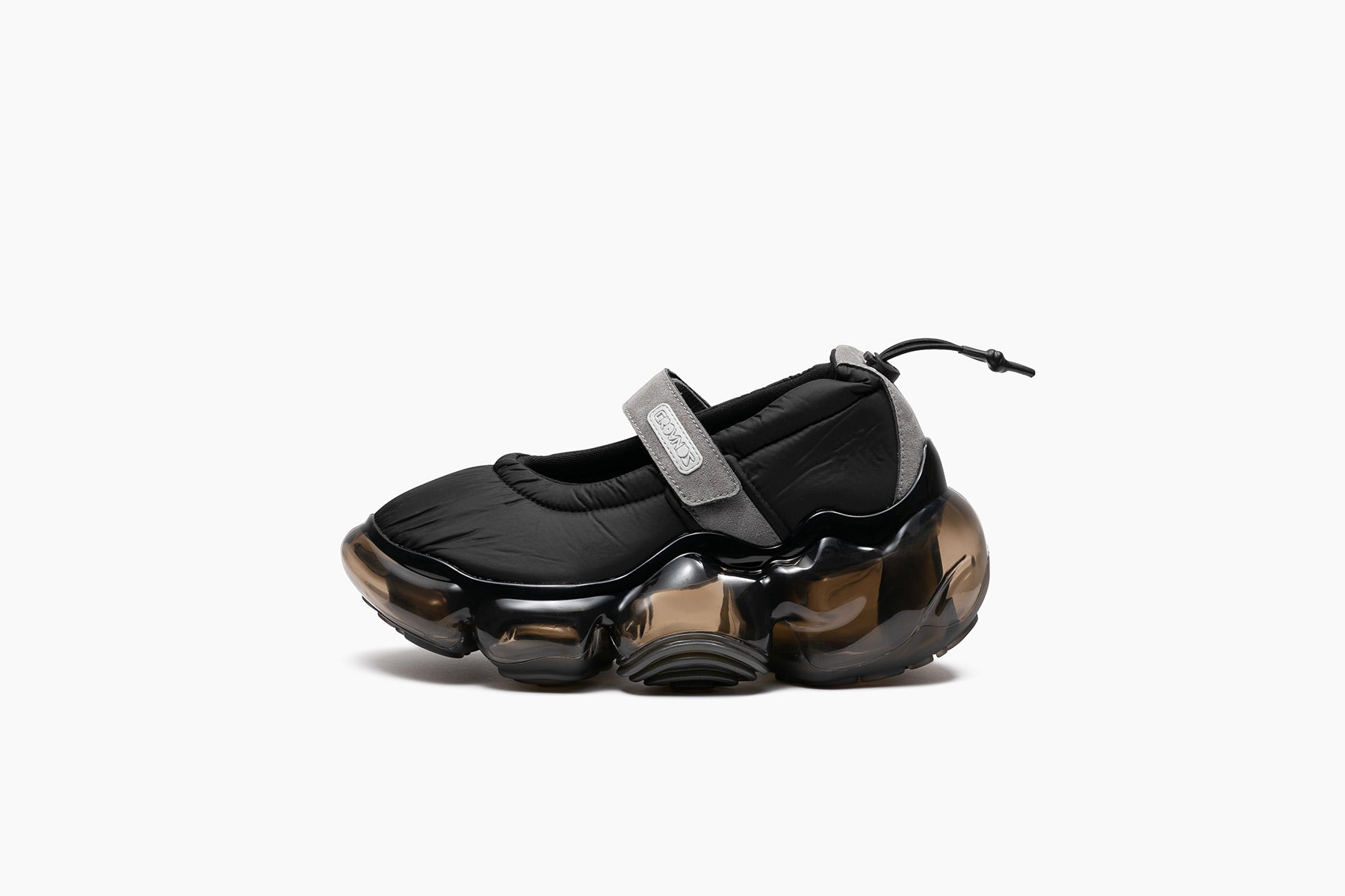 MOOPIE STRAP PUMPS - BLACK GRAY / BLACK (ムーピー ストラップパンプス - ブラック グレー ...