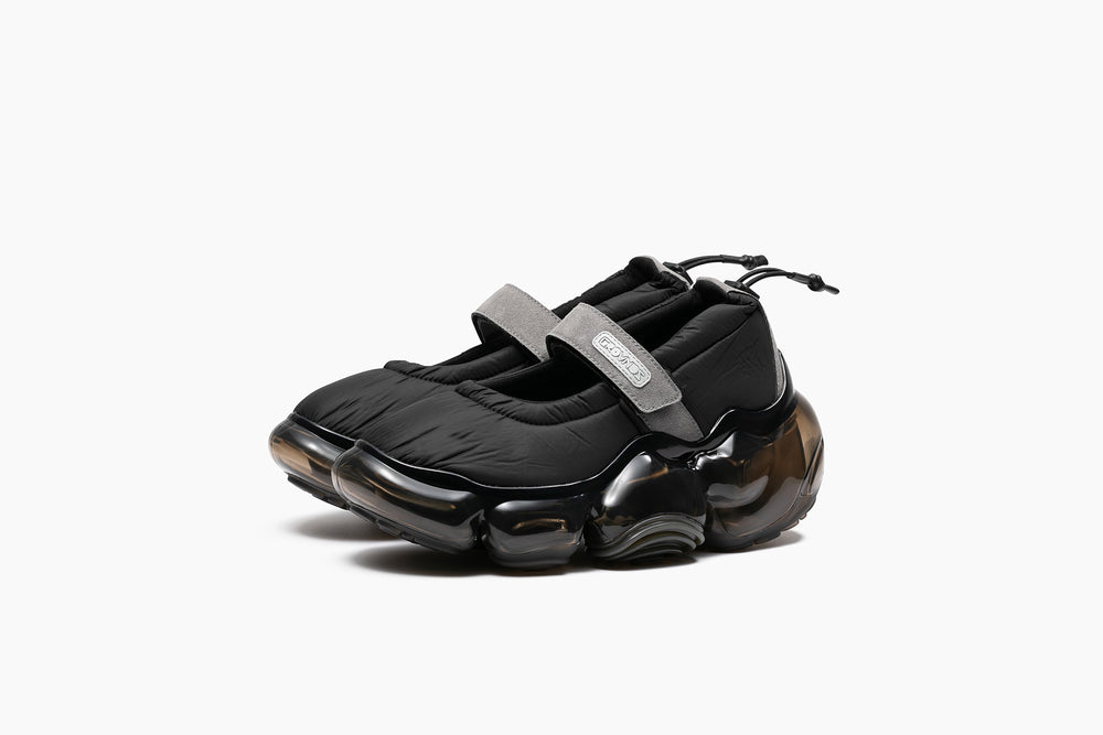 MOOPIE STRAP PUMPS - BLACK GRAY / BLACK (ムーピー ストラップパンプス - ブラック グレー ...